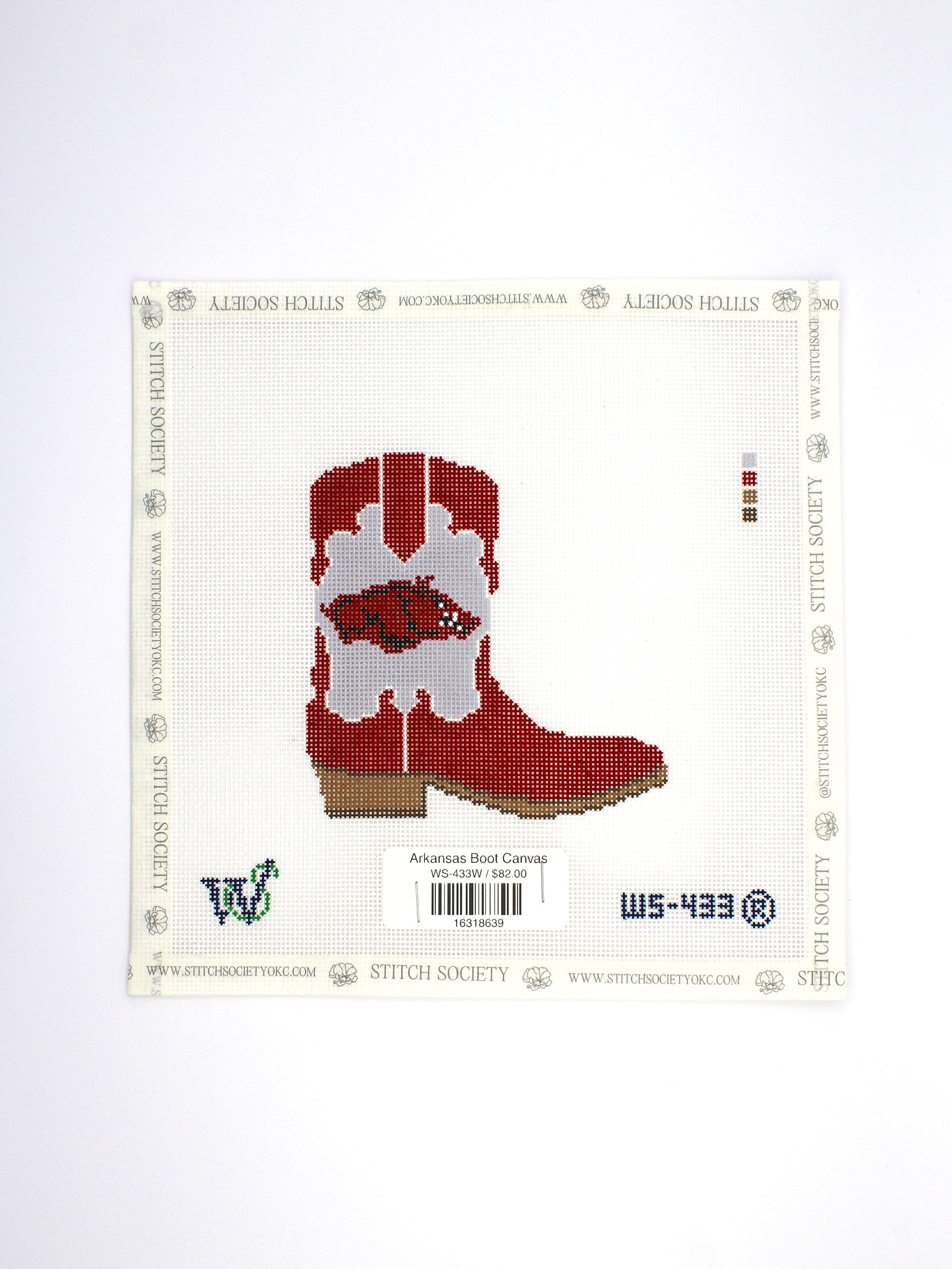 Arkansas Boot Canvas – Stitch Society