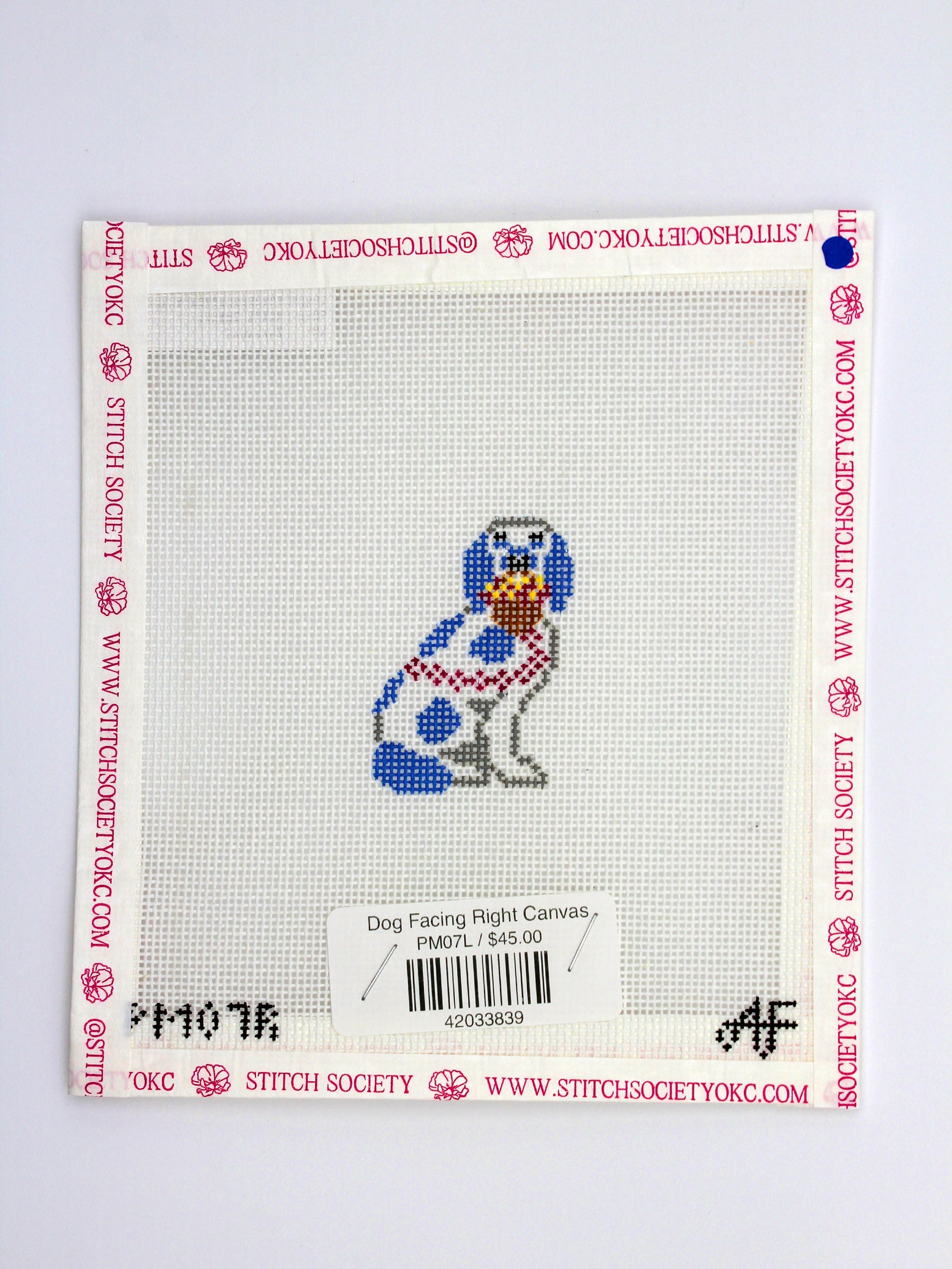 Dog Facing Right Canvas – Stitch Society